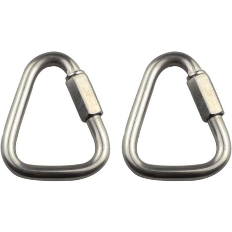 AlwaysH Pack Stainless Steel Triangle Carabiner Quick Connect for ...