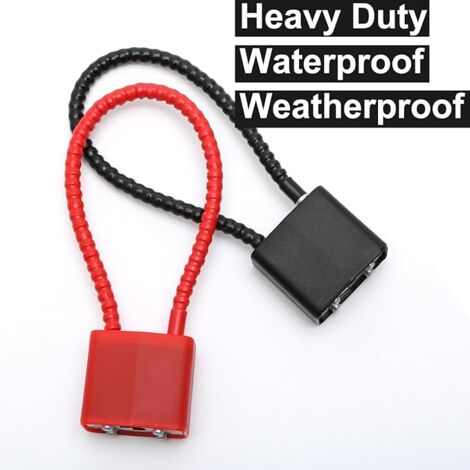 AlwaysH Pack Steel Rope Locks with Keys, Long Shackle Keyed Cable Lock ...