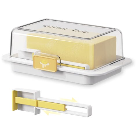 AlwaysH Butter Box with Lid: Cheese Box with Measuring Spoon - Eco ...