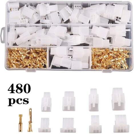 AlwaysH 480PCS 2.8mm Automotive Connector Kit 2 3 4 6 Pin Automotive Electrical Wire Connectors ...