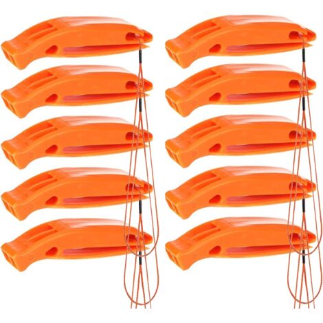 AlwaysH 10 Emergency Survival Whistles with Lanyard - Safety, Signaling ...