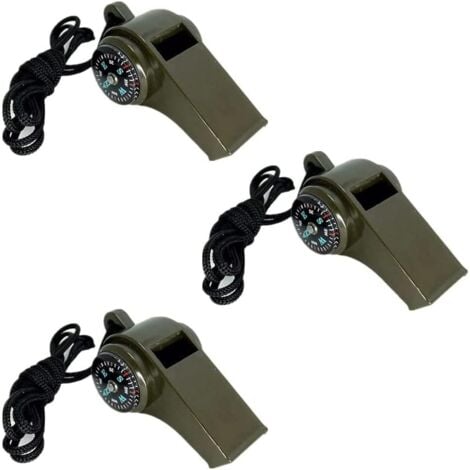 AlwaysH 3pcs Whistle Compass Outdoor Camping Hiking Whistle with ...