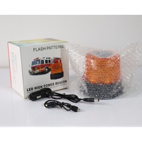 AlwaysH Rechargeable Wireless LED Beacon 12V-24V Orange Strobe Light ...
