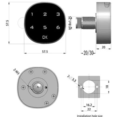 AlwaysH Digital Code Lock, Zinc Alloy Combination Padlock with Touch ...