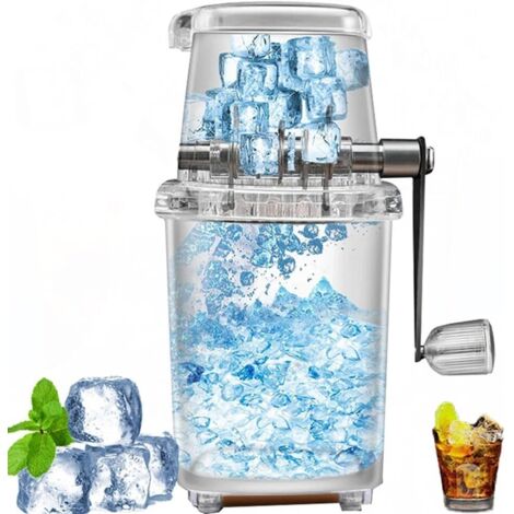 AlwaysH Manual Ice Crusher - Hand Held Rotary Ice Shaver for Cocktails ...
