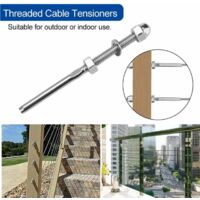 AlwaysH 10 Pcs Threaded Cable Tensioners Splitter Stainless Steel Cable ...