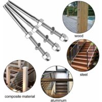 AlwaysH 10 Pcs Threaded Cable Tensioners Splitter Stainless Steel Cable ...