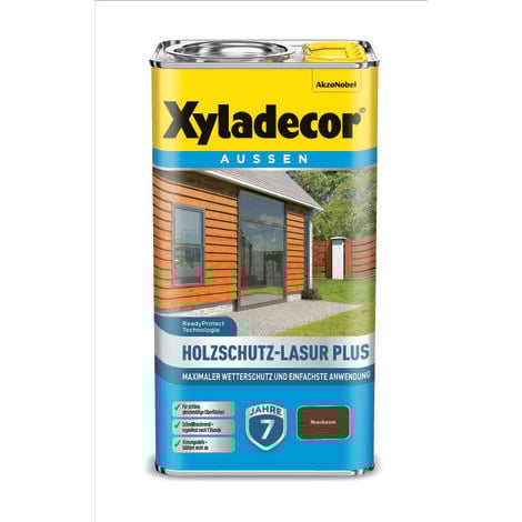 Xyladecor Holzschutz-Lasur Plus, Nussbaum, 4 l