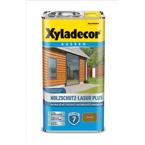 Xyladecor Holzschutz-Lasur Plus, Eiche Hell, 4 l