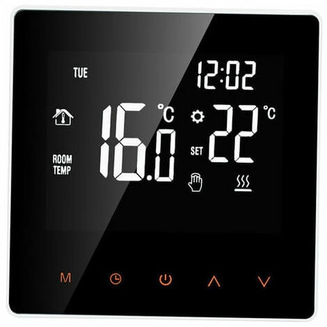 Termostato intelligente acqua/gas Caldaia digitale Regolatore di temperatura Touch screen LCD ...