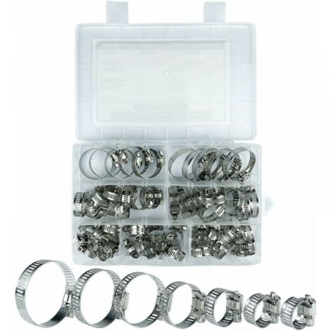 Fascetta stringitubo, fascetta stringitubo in acciaio inox, 60 pezzi ...