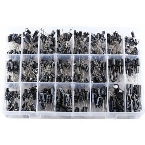 Kit de Condensateurs, 500pcs Condensateur Électrolytique 24 Valeurs ...