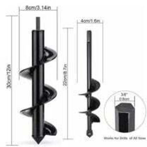Mèche Tarière pour Perceuse, Jardin Foreuse Ø 80 Ø 40mm+ Gants, Jardin ...