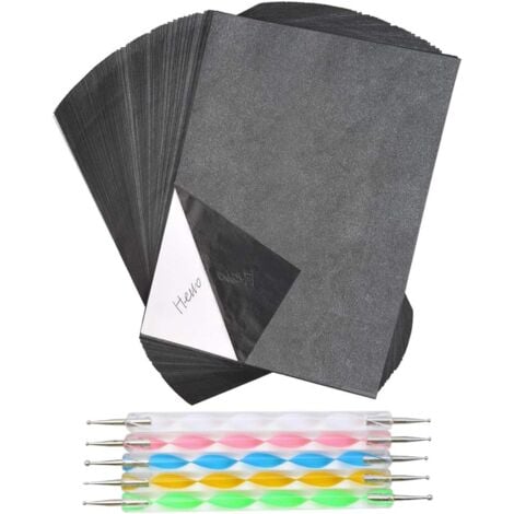 100 feuilles de papier carbone, papier transfert papier graphite A4 ...