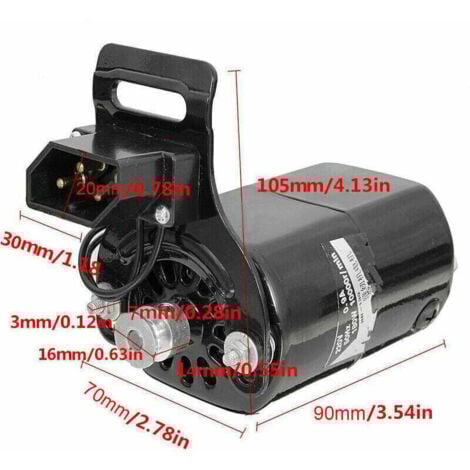 Moteur domestique noir de Machine à coudre de ménage de 220V 180W 0.9A avec le contrôleur