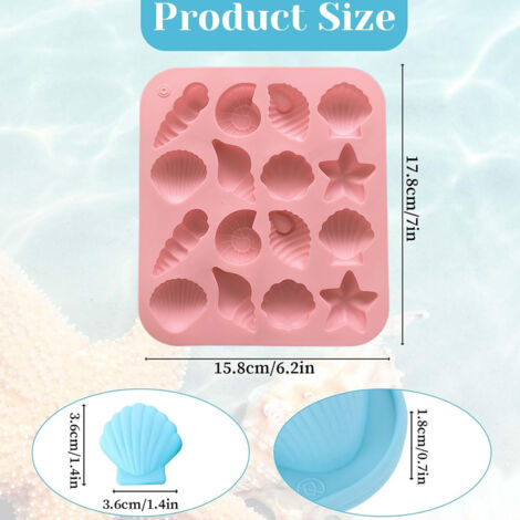 Moule en silicone en forme d'animaux marins, coquillage et étoile de ...