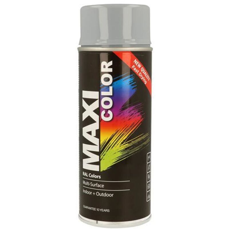 Maxicolor Spray Gloss Silver Grey RAL7001 400ml Decorative Paint