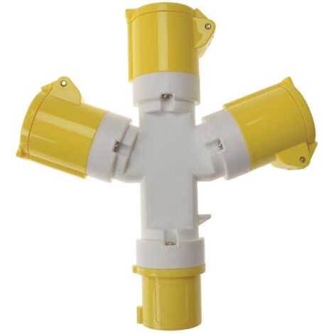 Faithfull Power Plus 3EZ-4H 3-Way Splitter 110V FPPSOCK3WAY