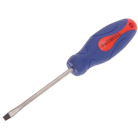 Faithfull Slotted Flared Soft Grip Screwdrive