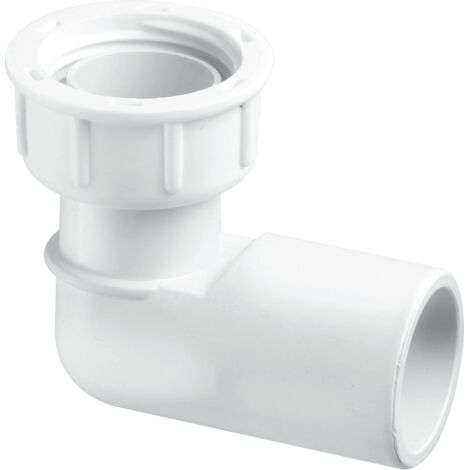 McAlpine R8A 0.75" 90 degree Female Overflow Coupling with loose nut