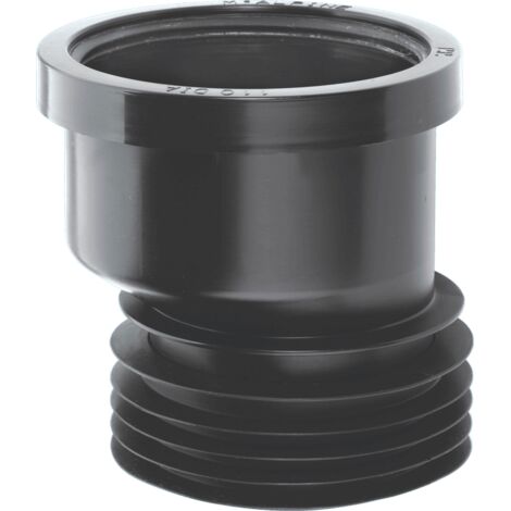 McAlpine DC1BL-OS Black 4"/110mm 14mm Offset Drain Connector
