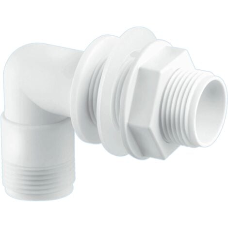 McAlpine FTC1AWH Bent Tank Connector with .75" BSP Threaded Outlet