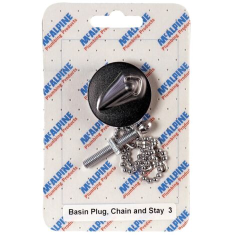 McAlpine CARD-3 Basin Plug, Chain & Stay - BP3 + CH10