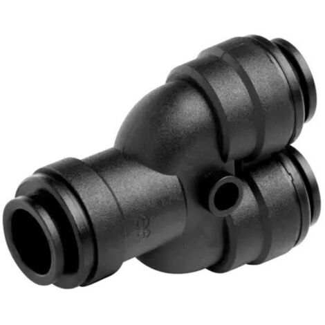 John Guest Speedfit 12mm Push Fit 2 Way Y Divider Black / Manifold