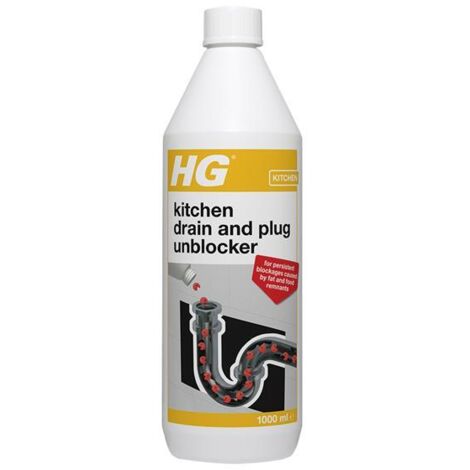 HG Kitchen Drain Unblocker 1L 3-Pack - Enzyme-Based Solution