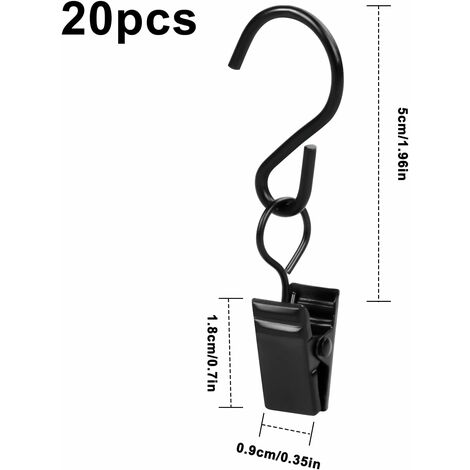 20 Pièces Pince Rideaux, Pinces Rideaux, Pinces Metal Rideau, Petits ...