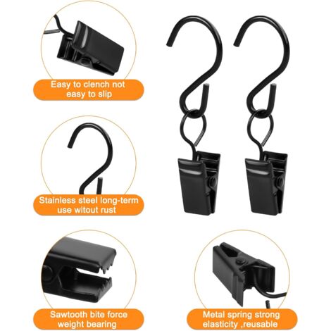 20 Pièces Pince Rideaux, Pinces Rideaux, Pinces Metal Rideau, Petits ...