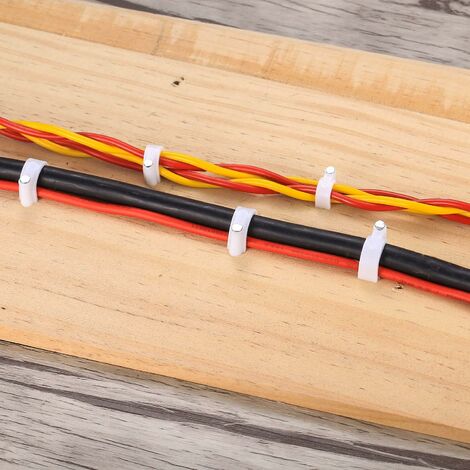 100Pcs Attache-câble Fils pontets 20mm Fixation avec Clou