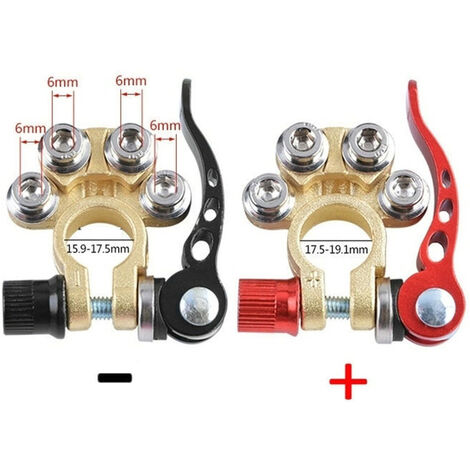 Cosse Batterie 12V Batterie Terminal Connecteurs Borne Positive et ...