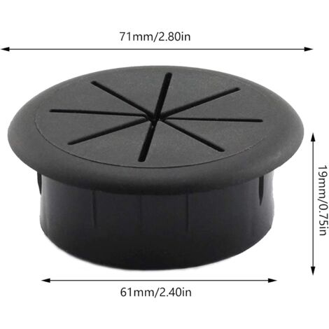 4 pièces Couvercle de Filetage de Câble Table Passe-cable passage ...