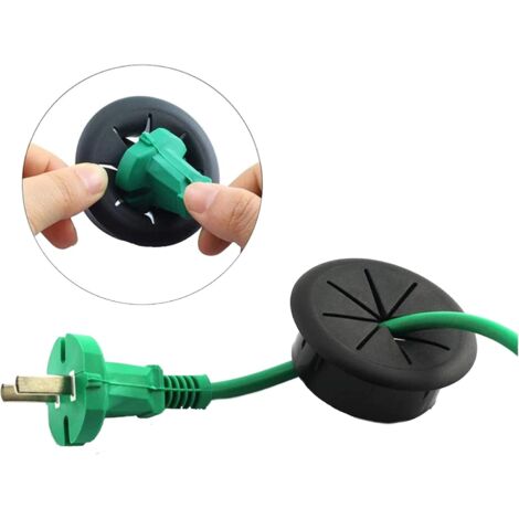4 pièces Couvercle de Filetage de Câble Table Passe-cable passage ...
