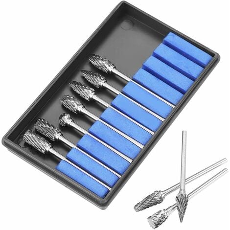 Lime rotative, fraise rotative à double coupe, 10 pièces fraises en acier au carbure de ...