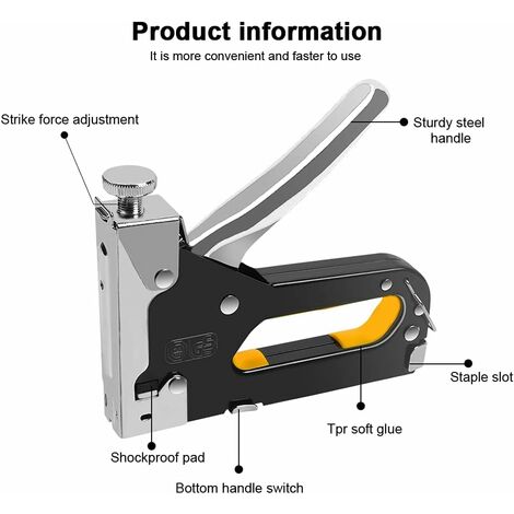 Agrafeuse Murale, 3-en-1 Agrafeuse Manuelle avec 3000 Agrafes et ...