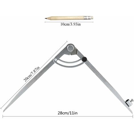 Compas de Mesure en Acier au Carbonne avec 5pcs Crayons Compas de ...