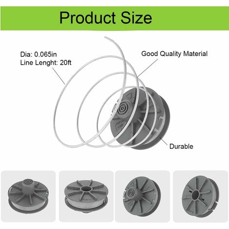 Bobine de fil de Coupe Gardena, 3 Pièces Bobine pour Coupe-Bordures Turbo Taille-bordures 5307 ...