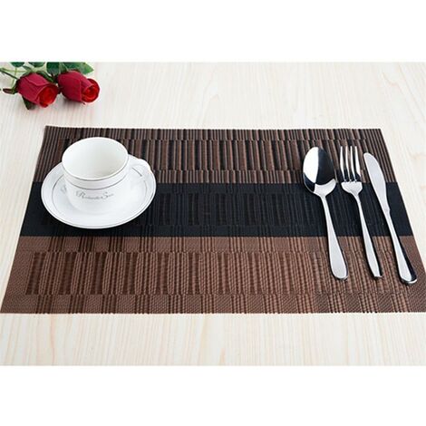 6Pcs Sets de Table Anti-Glissant en PVC Napperon Lavables(45x30cm ...