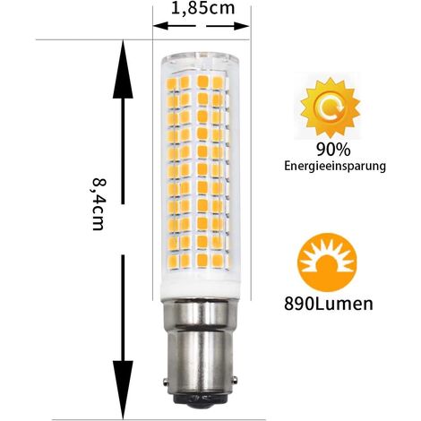 Lot de 2 Ampoules LED B15d Remplaçant 75W 90W 80W Blanc chaud 3000K ...