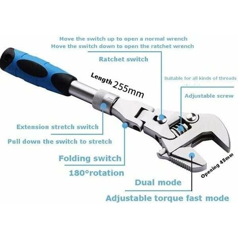 5 in 1 Telescopic Shaking Head Ratchet Wrench, 5-in-1 Torque Wrench ...