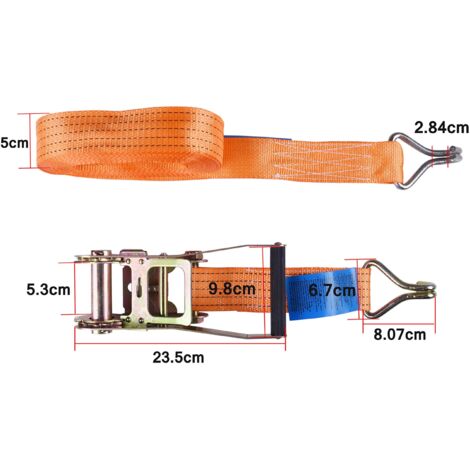 Sangles à cliquet,Sangles d'arrimage 10M x 50mm pour classé 2000 kg ...