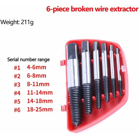 Extracteur de Vis Cassé Extracteur de Vis Multi-éclaté Kit Dureté en ...