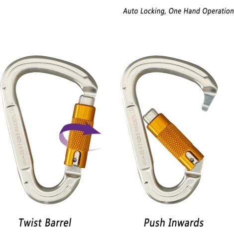 Mousquetons Escalade Clips de Mousqueton à Verrouillage Automatique ...