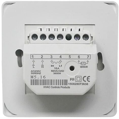 Chauffage au Sol Electrique sonde AC 220V 16A, Régulateur de Thermostat Plancher Chauffant ...