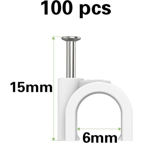 100 Pièces Cavalier Cable Electrique,Fixation Cable Electrique,Attache ...