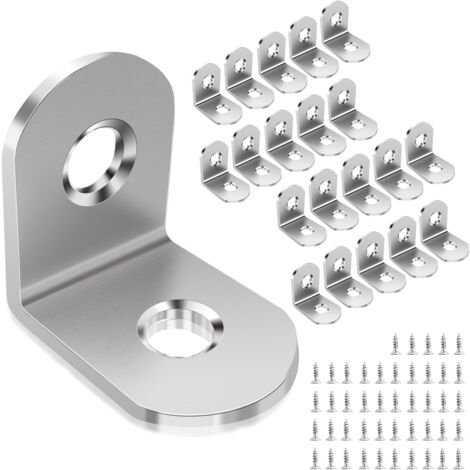 Équerre de Fixation en Métal equerre Inox,Lot de 20 Équerres de ...