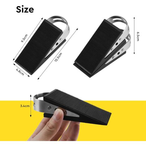 Cale de Porte en Caoutchouc, 4 Pièces Cale de Porte Cale-Porte Mobile ...