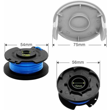 Bobine Fil Coupe Bordure pour Ryobi Coupe-Bordures One+ 18V, 24V et 40V, 6 Bobine de Fil ...